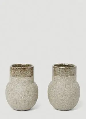 MARLOE MARLOE Set Of Two Ry Speckled Cups - Brown