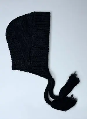 Yohji Yamamoto Aran Hooded Hat