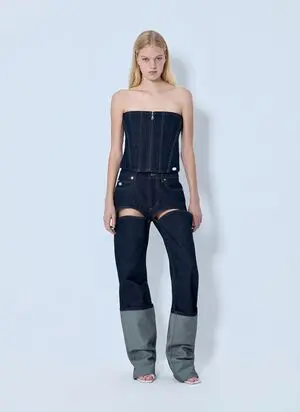 JEAN PAUL GAULTIER Cut Out Wide Leg Jeans
