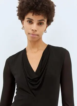 TOTEME Draped V-neck Maxi Dress