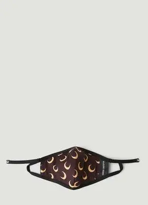 MARINE SERRE Moon Print Face Mask - Brown