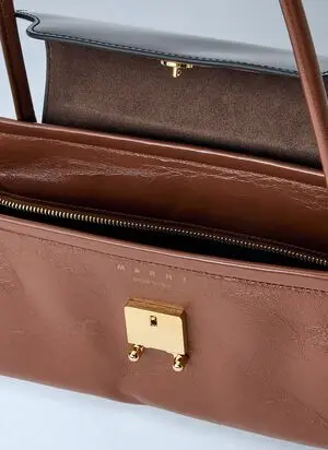 Marni Trunkette Leather Shoulder Bag