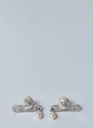 VIVIENNE WESTWOOD Claude Small Stud Earrings - Silver