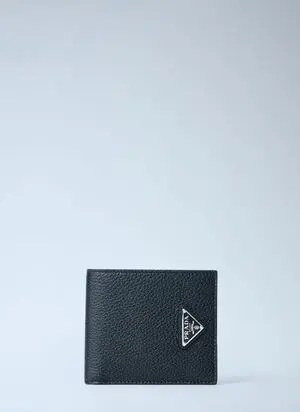 Prada Textured Leather Card Holder Black