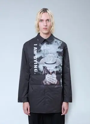 Yohji Yamamoto Printed Padded Shirt - Black