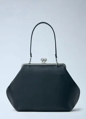 COACH Large Kisslock Frame Bag - Black