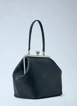 COACH Large Kisslock Frame Bag - Black
