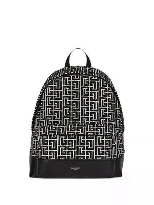 Balmain 1945 City Monogram-pattern Backpack