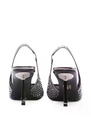 LE SILLA Gilda Crystal-embellished Slingback Pumps