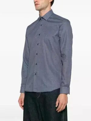 CARDUCCI Micro-patterned Button-down Shirt