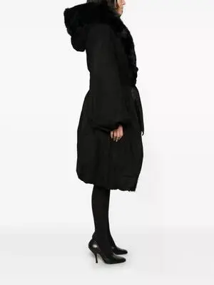 ROTATE BY BIRGER CHRISTENSEN Faux-fur Trim Hooded Coat
