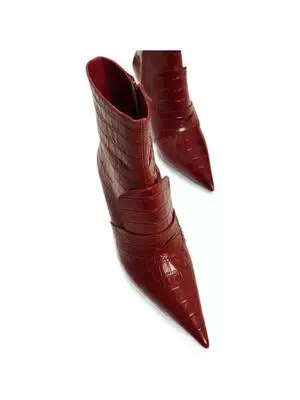 Essentiel Antwerp Croc-effect Wedge Ankle Boots