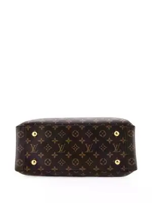 LOUIS VUITTON Flower Monogram Canvas With Leather Tote Bag