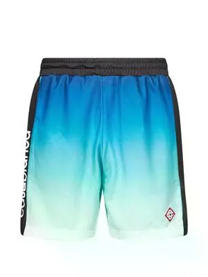 Casablanca Green Gradient Football Shorts - Blue