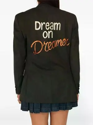 THE DIVINE REBEL COLLECTIVE X Alfani Slogan-print Embroidered Blazer