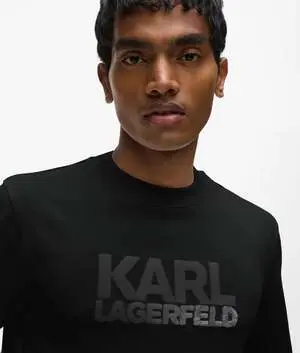 Karl Lagerfeld Gradient Logo Long-sleeved T-shirt