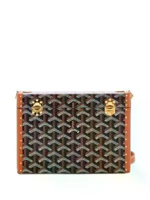 Goyard Cassette Trunk Shoulder Bag Coated Canvas Pm Clutch Bag
