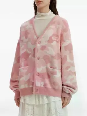 FINGERCROXX Camouflage-pattern Knit Cardigan