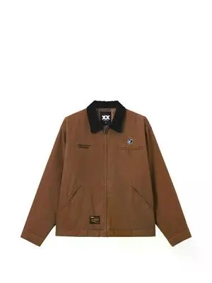 FINGERCROXX Corduroy-collar Zip-up Jacket