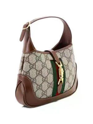 Gucci Jackie 1961 Gg Coated Canvas Mini Hobo Bag - Brown