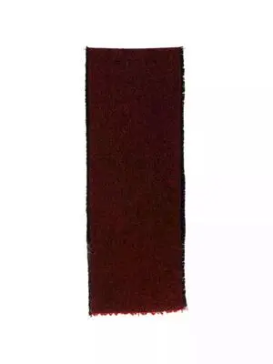 Faliero Sarti Resky Herringbone-pattern Frayed-edge Scarf