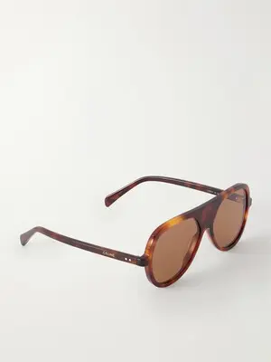 Celine Thin Pilot Aviator-style Acetate Sunglasses