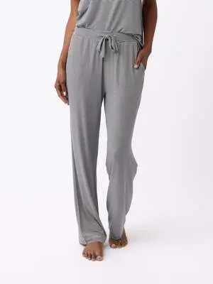 Cozy Earth Bamboo Stretch-knit Pants - Eclipse Mini Stripe