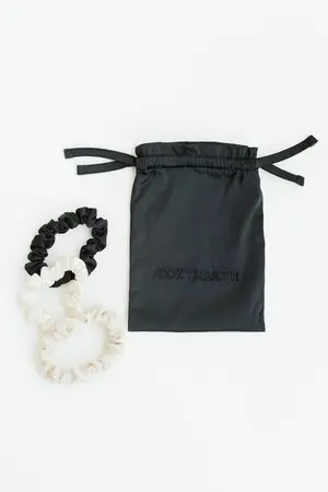 Cozy Earth Silk Skinny Scrunchies - Multicolor