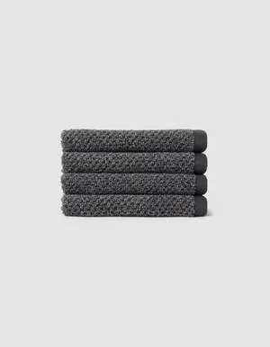 Cozy Earth Nantucket Washcloths - Graphite