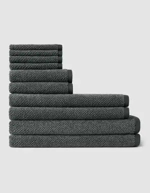 Cozy Earth Complete Nantucket Bath Bundle Graphite