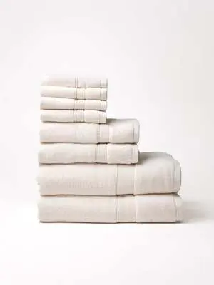 Cozy Earth Luxe Bath Towel Set - Seashell