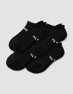 Cozy Earth Essential Ankle Socks 4-pack - Black