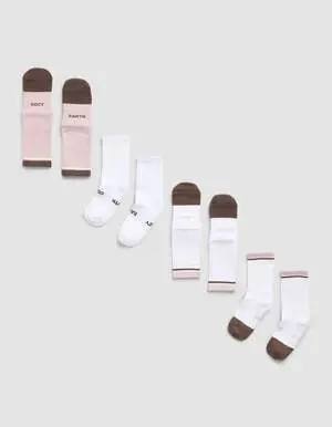 Cozy Earth Essential Calf Socks 4-pack - Cedar