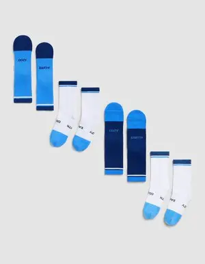 Cozy Earth Essential Calf Socks 4-pack - Harbor
