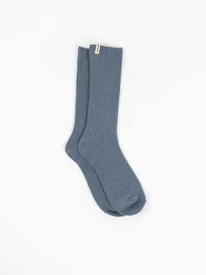 Cozy Earth Plush Lounge Calf Socks - Deep Blue