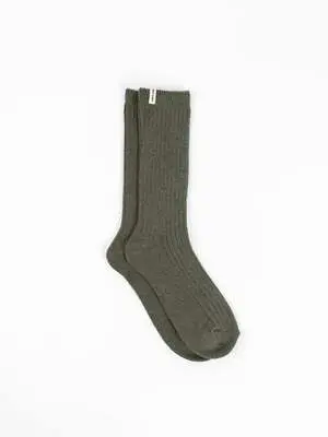 Cozy Earth Plush Lounge Calf Socks - Olive