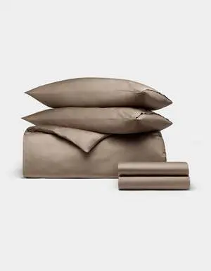 Cozy Earth Bamboo Bedding Deluxe Bundle Down Alternative - Walnut