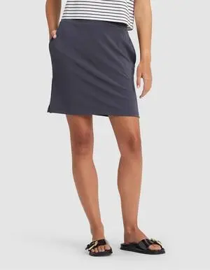Cozy Earth Brushed Bamboo Skirt - Graphite