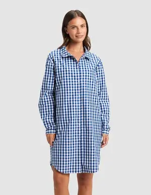 Cozy Earth Sutton Sleep Dress - Pacific Gingham