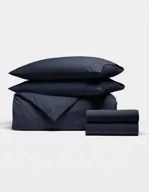 Cozy Earth Soft-wash Cotton Bedding Deluxe Bundle Silk - Eclipse