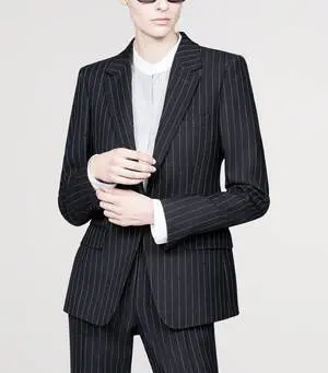 TOM FORD Virgin Wool Embellished-stripe Blazer