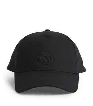 Moncler Cotton Logo Baseball Cap - Black