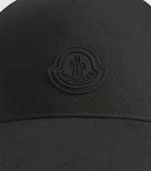 Moncler Cotton Logo Baseball Cap - Black