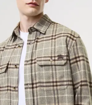 Burberry Wool Check Flannel Shirt