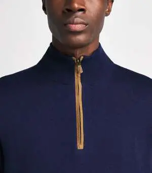 Rlx Ralph Lauren Wool Quarter-zip Sweater