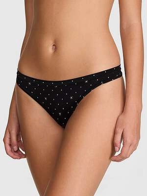 Pink Marshmallow Thong Panty - Print