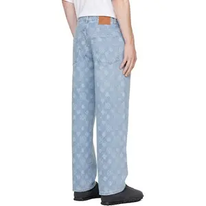 Casablanca Printed Wide Leg Jeans