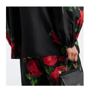 Dolce & Gabbana Floral Silk Satin Blouse