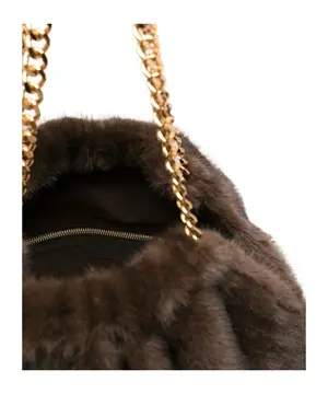Stella McCartney Medium Falabella Faux-fur Chain-link Shoulder Bag