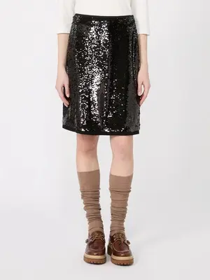 Max Mara Short Jersey And Sequin Skirt
